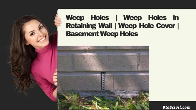 Weep Holes in Retaining Wall | Weep Hole Cover | Window Weep Hole