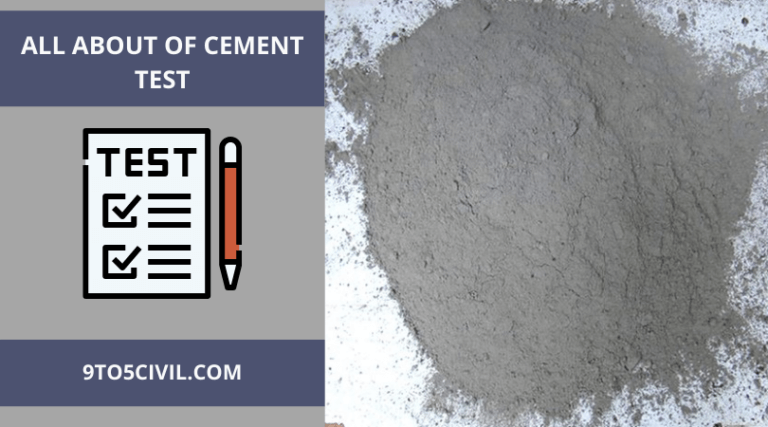 Important of Cement Test | Type of Cement Test